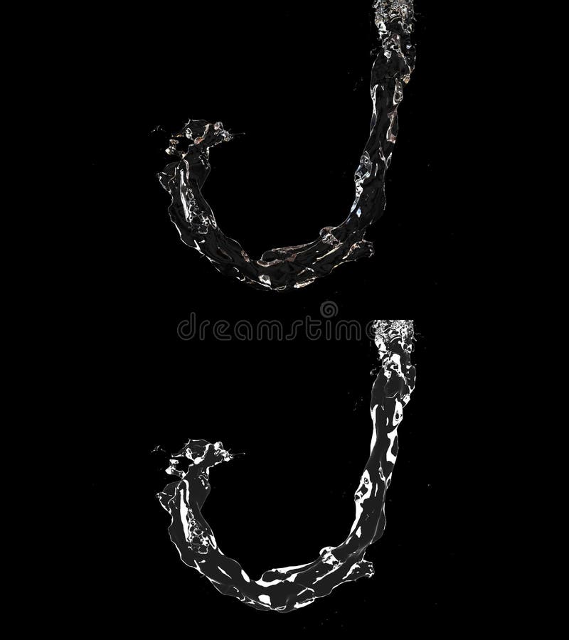 3D Illustration of a Water Flow with Alpha Stock Illustration ...