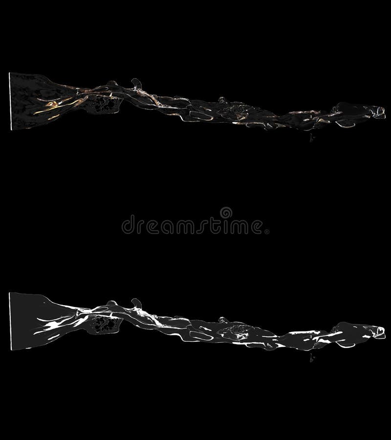 3D Illustration of a Water Flow with Alpha Stock Illustration ...