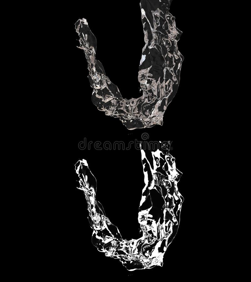 3D Illustration of a Water Flow with Alpha Layer Stock Illustration ...