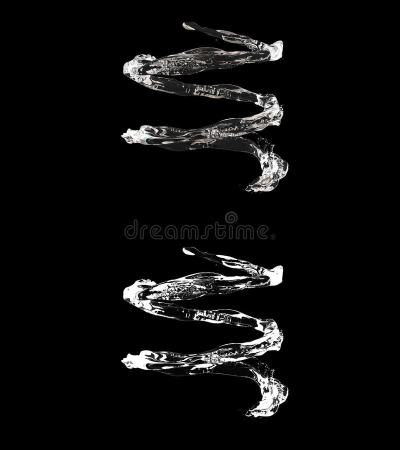 3D Illustration of a Water Flow with Alpha Layer Stock Illustration ...