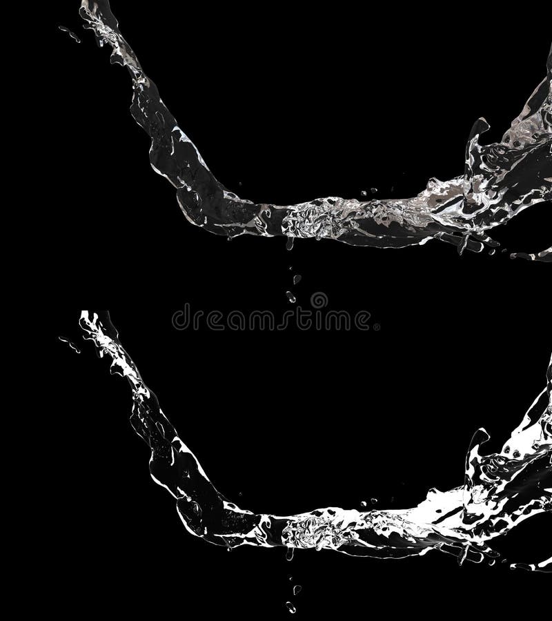 3D Illustration of a Water Flow with Alpha Layer Stock Illustration ...