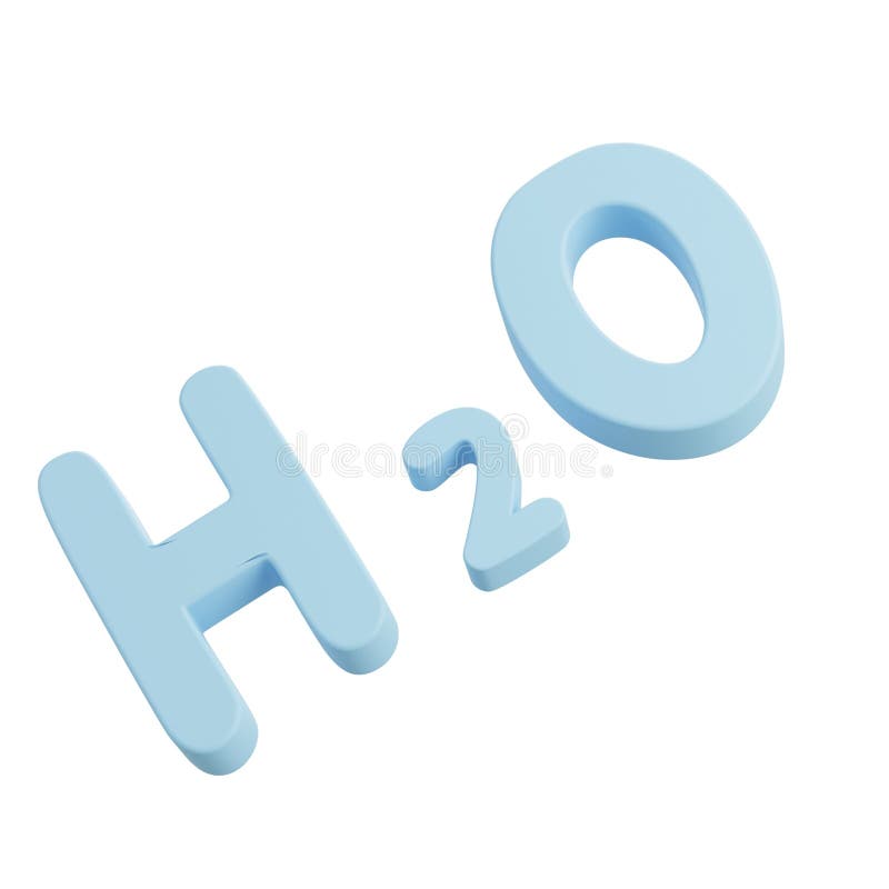 Blue H?O Chemistry Illustration for Science Stock Illustration ...