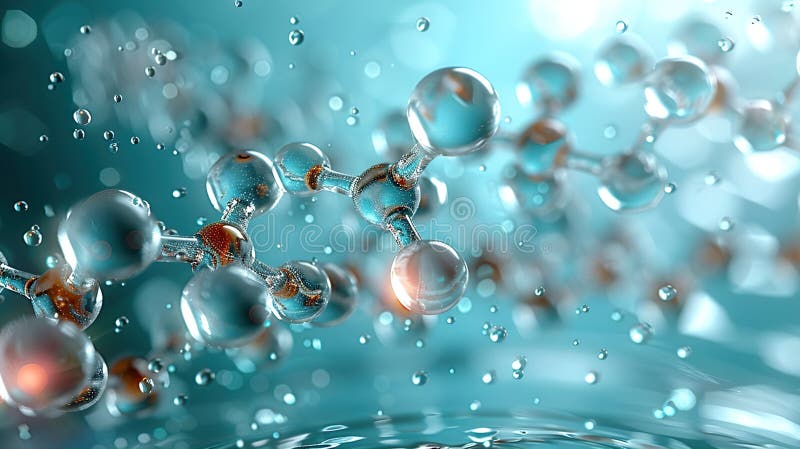 3D Illustration of a Water Molecule, H2O, with a Clipping Path Included ...