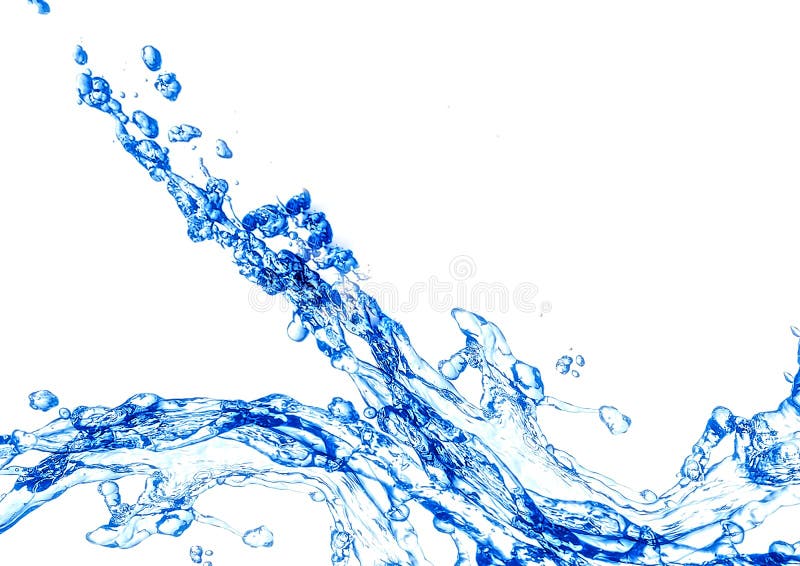 3d Illustration of Water Splash and Waves on White Background Stock ...