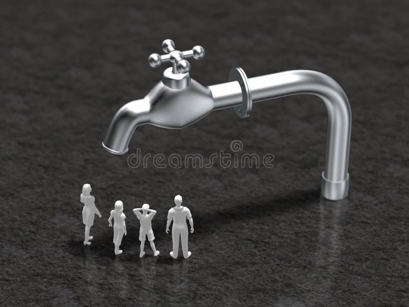 3D Illustration of Water Supply Stock Illustration - Illustration of ...