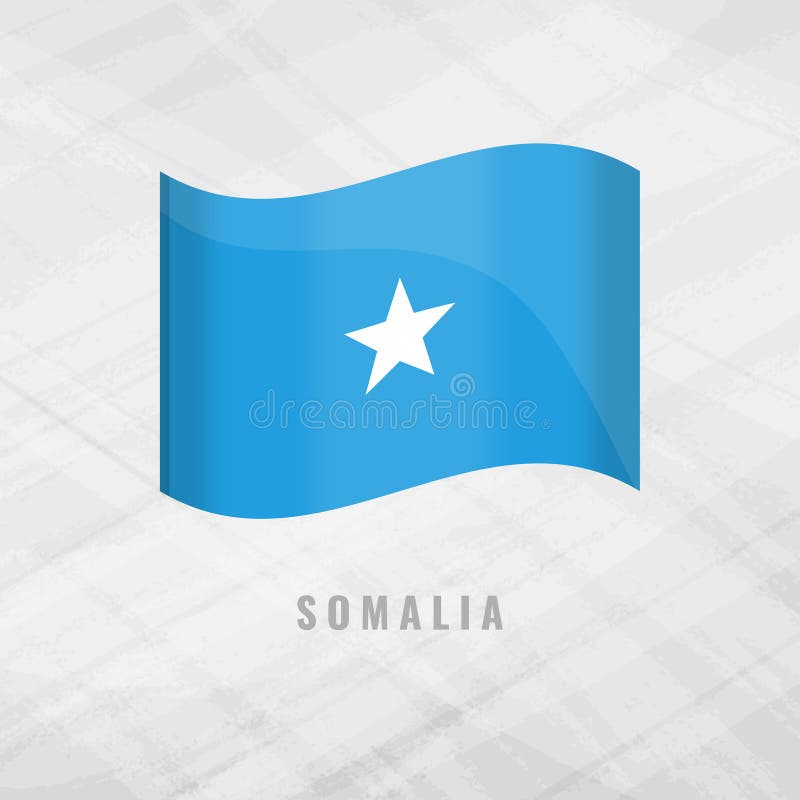 3d Illustration Waving Flag of Somalia. Vector Flag of Somalia Stock ...