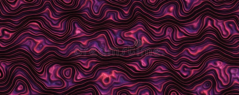 Wavy Abstract Black Pink Background Stock Illustration - Illustration ...