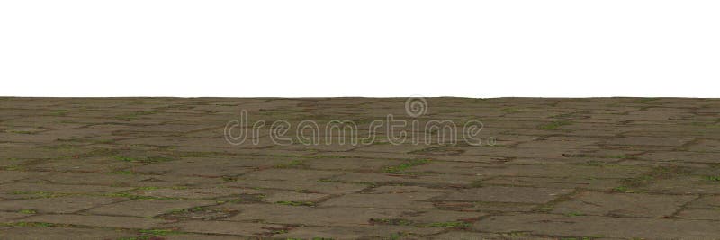3d Illustration of Wet Paving Stone Surface Texture with Growing Grass ...