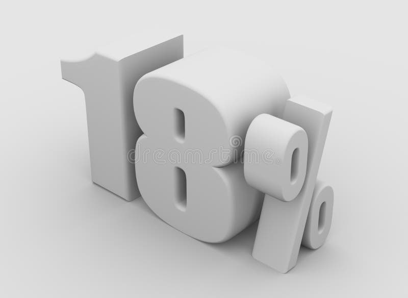 Eighteen Percent Chart, 18 Percentage Diagram, Vector Circle Chart ...