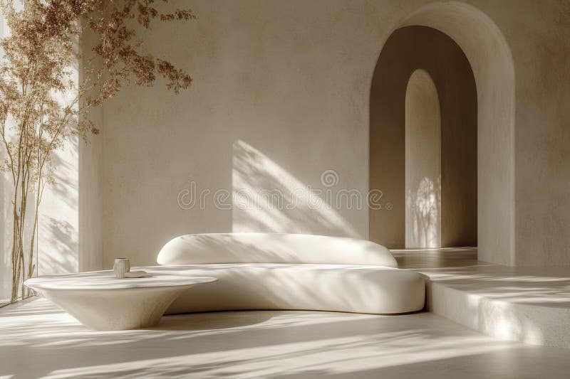 A 3D Illustration of a White Interior that Does Not Include Any ...