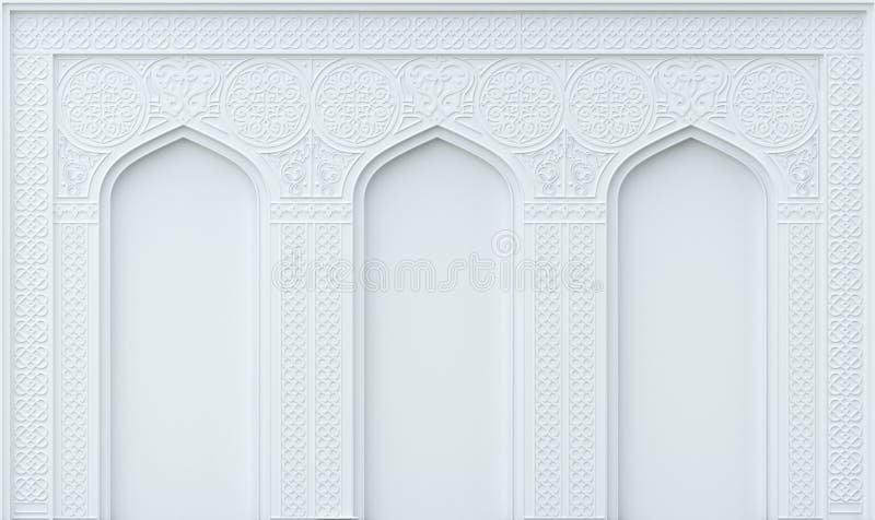 Arcade in oriental style stock vector. Illustration of arabic - 85144108