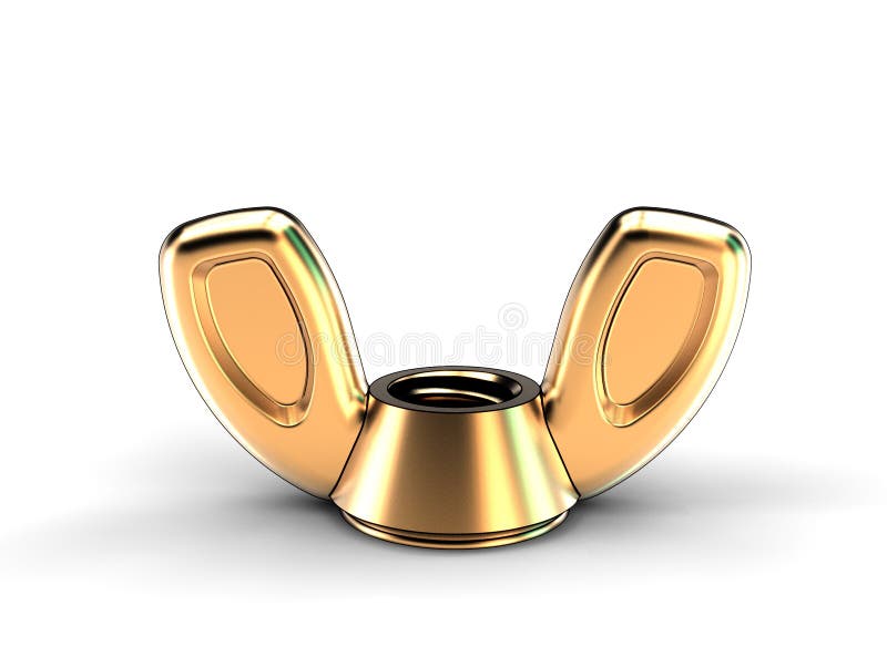 3d Illustration of Wing Nut Stock Illustration - Illustration of ...