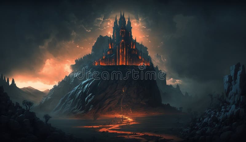 3d Illustration of Witch Castle Stock Illustration - Illustration of ...