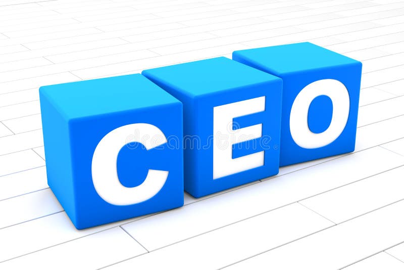 3D Illustration of the Word CEO Stock Illustration - Illustration of ...