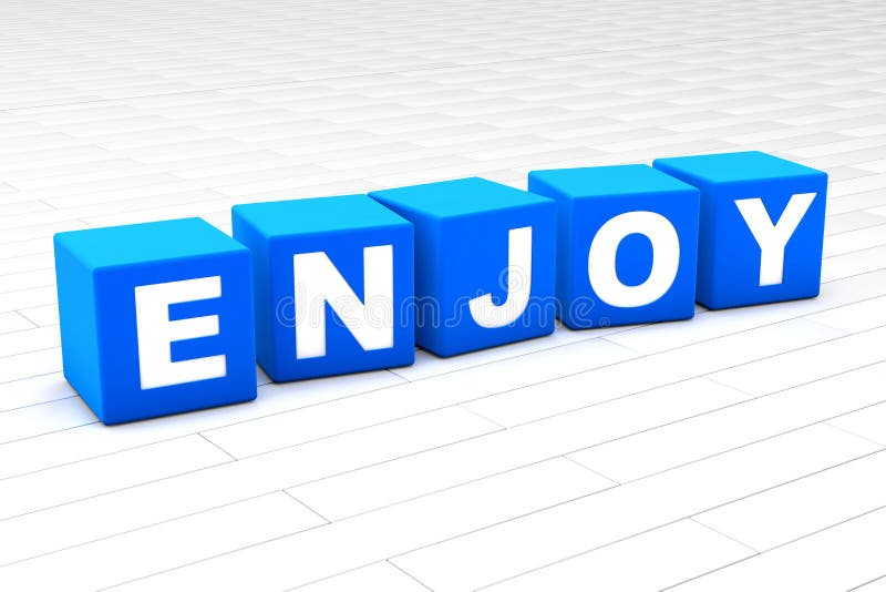 Enjoy word rendered stock illustration. Illustration of lifestyle ...