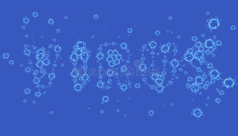 3d Illustration of the Word VIRUS. Stock Illustration - Illustration of ...