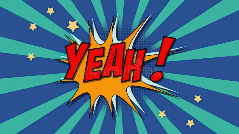 Word yeah in Comics Style stock illustration. Illustration of flat ...