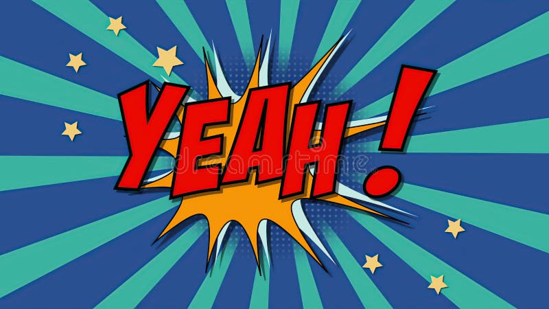 Word yeah in Comics Style stock illustration. Illustration of symbol ...
