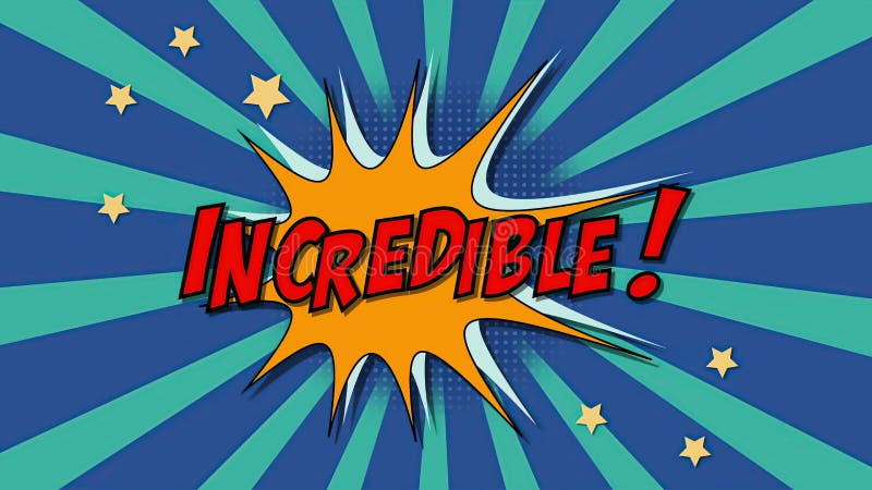 Words Incredible in Comics Style Stock Illustration - Illustration of ...