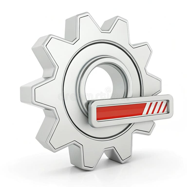 3D Illustration of Work in Progress Icon Isolated on White Background ...