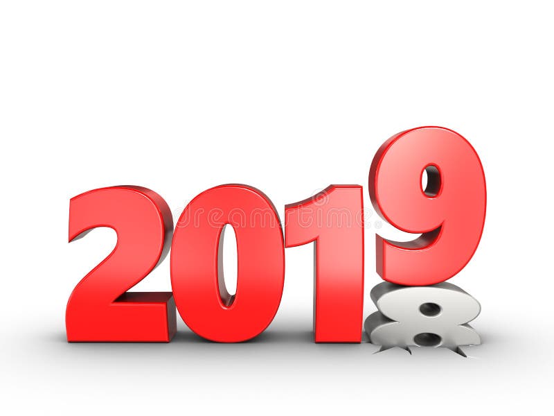 3d 2019 year sign stock illustration. Illustration of greeting - 102056143