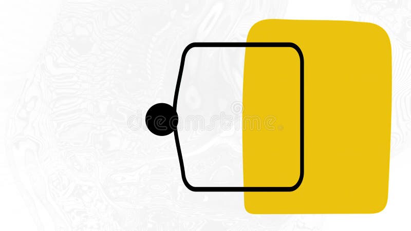 Yellow and Black Rectangle in Minimal Art Style Stock Illustration ...
