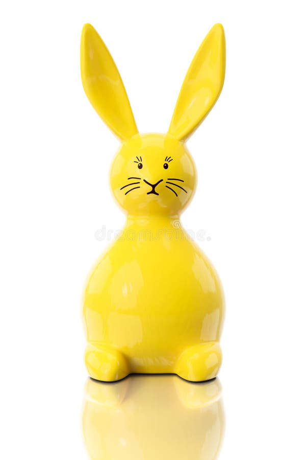 Yellow easter bunny figure stock illustration. Illustration of isolated ...