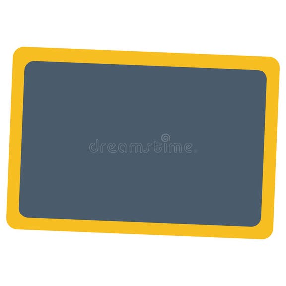 2d Illustration of Yellow-framed Mini Whiteboard Icon in Flat Design ...
