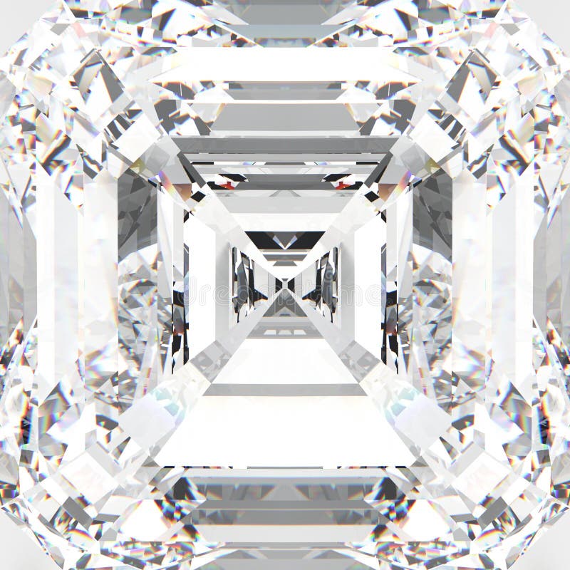 3D Illustration Zoom Macro White Gemstone Expensive Diamond Stock ...