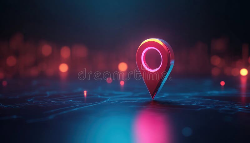 3d Illustrations of a Location Pin Icon and Gps Navigator Pointer for ...
