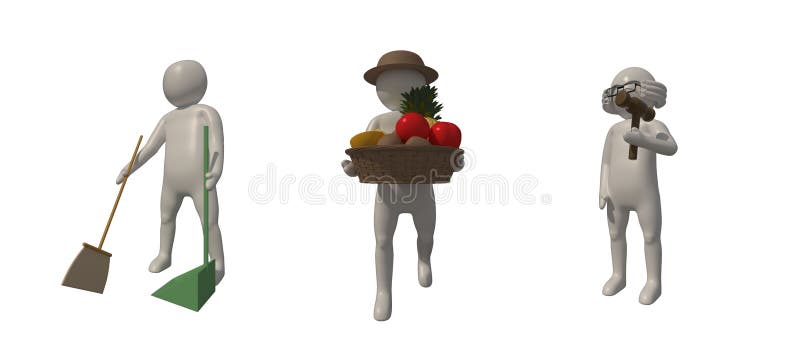3d Illustrator, 3d Rendering of the White Character on White Backgroud ...