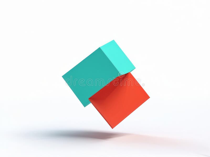 3d Image, Abstract Cube Geometric Background, Computer Technology ...