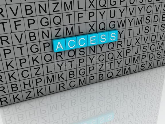 3d Image Access Issues Concept Word Cloud Background Stock Illustration ...
