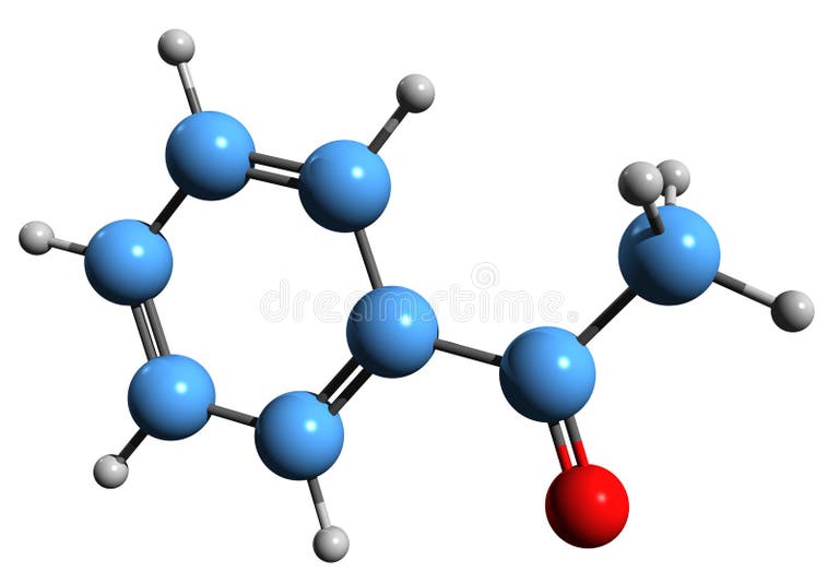 3D Image of Acetophenone Skeletal Formula Stock Illustration ...