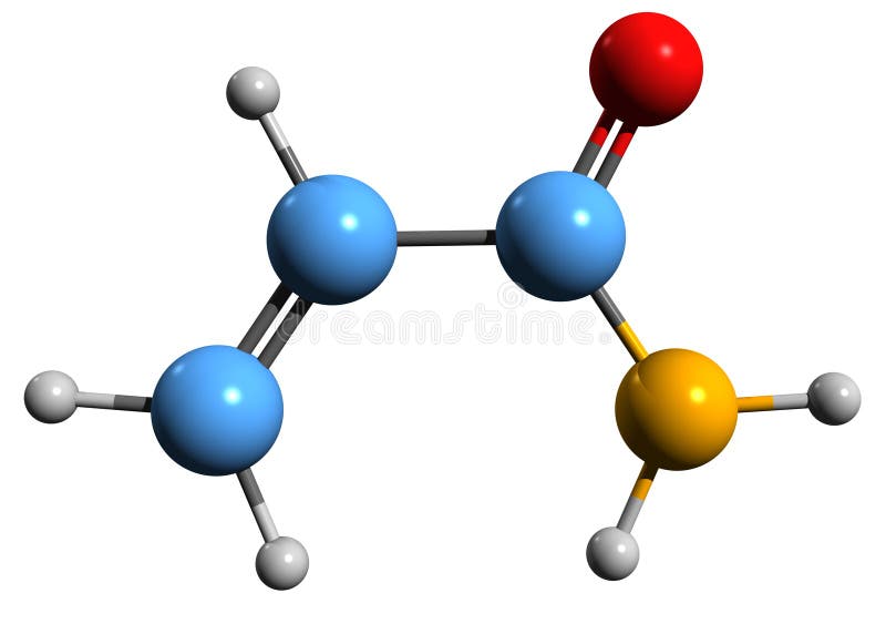 3D Image of Acrylamide Skeletal Formula Stock Illustration ...