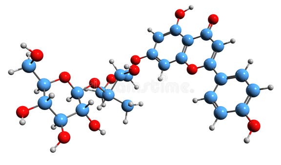 3D Image of Apiin Skeletal Formula Stock Illustration - Illustration of ...