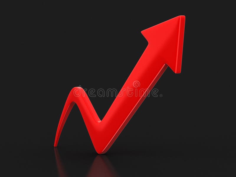 3d image of Arrow up stock illustration. Illustration of render - 86235430