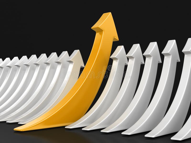 3d image of Arrows up stock illustration. Illustration of generated ...