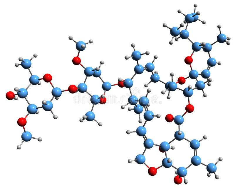 3D Image of Avermectin B1a Skeletal Formula Stock Illustration ...