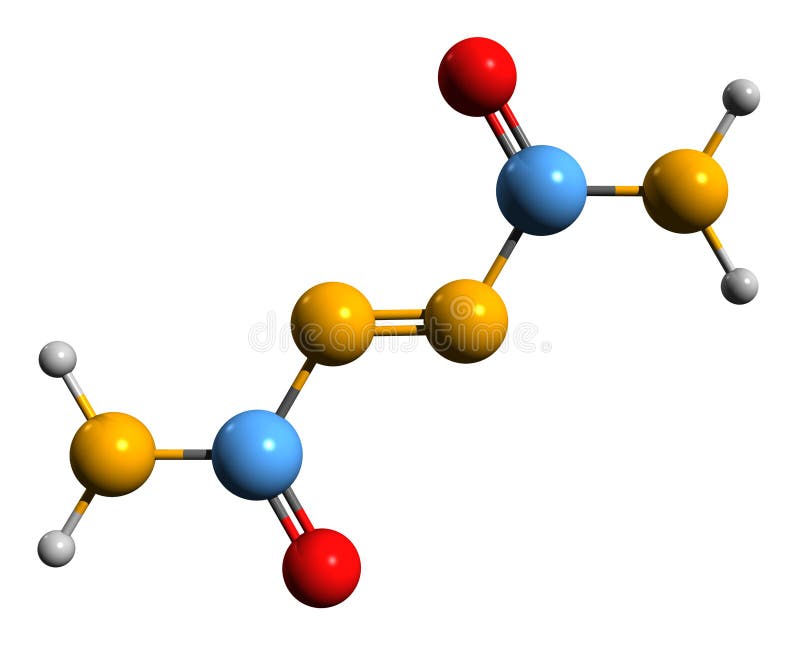 3D Image of Azodicarbonamide Skeletal Formula Stock Illustration ...