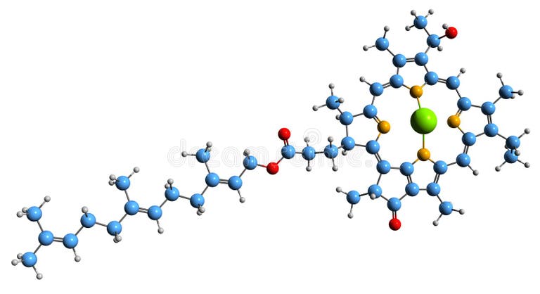 3D Image of Bacteriochlorophyll D Skeletal Formula Stock Illustration ...