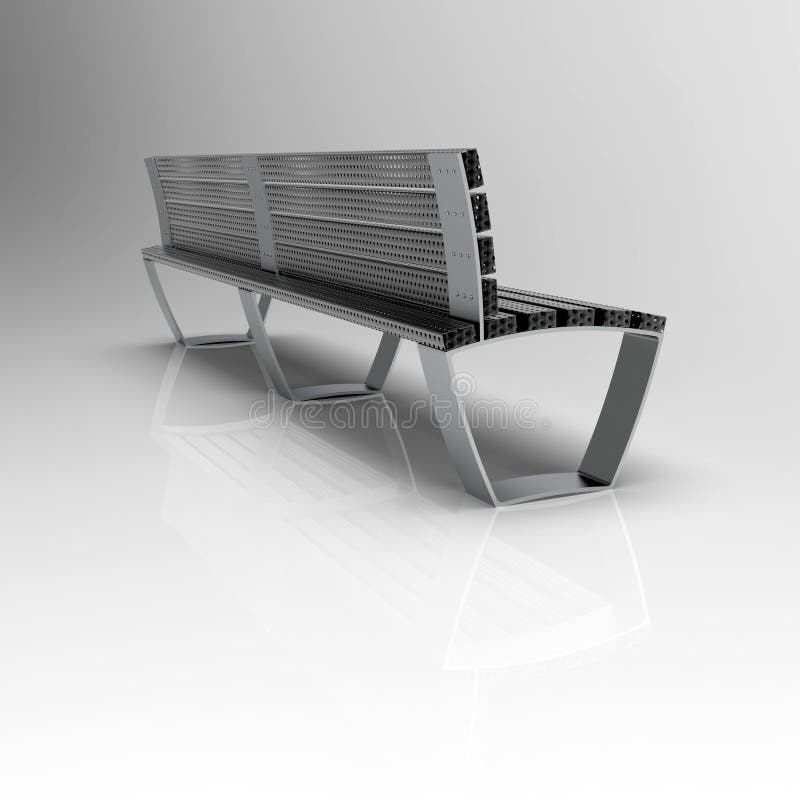 3D Image Bench Campus Line B 1 Stock Illustration - Illustration of ...