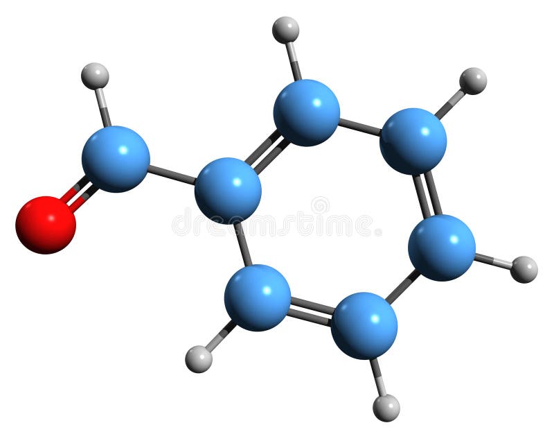 Benzaldehyde, Benzoic Aldehyde Molecule. it is Simplest Aromatic ...