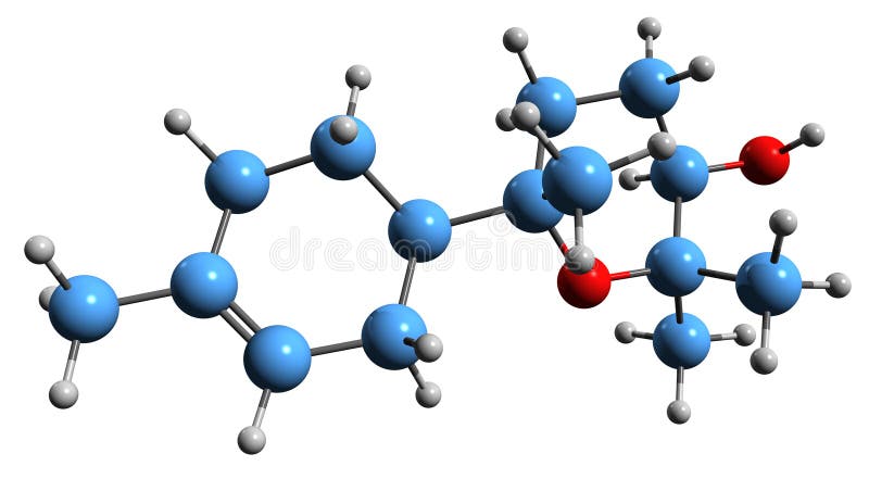 3D Image of Bisabolol Oxide a Skeletal Formula Stock Illustration ...
