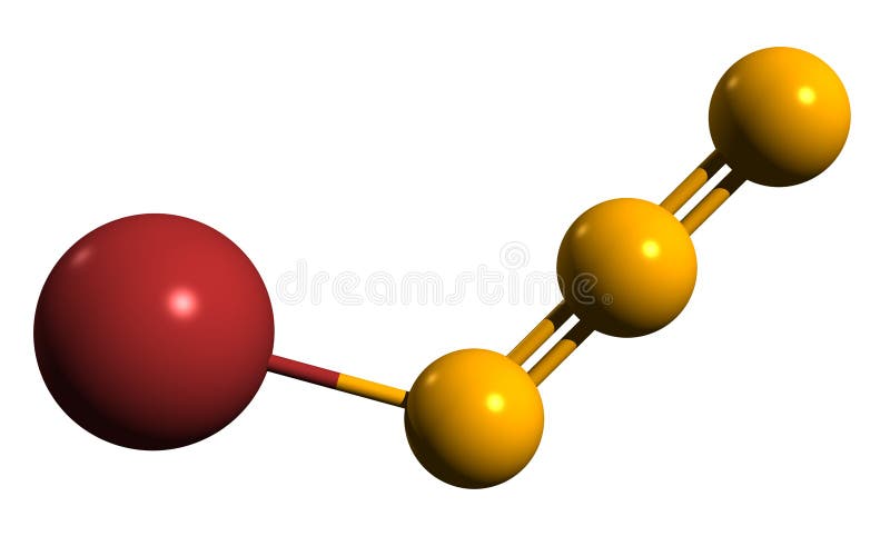 3D Image of Bromine Azide Skeletal Formula Stock Illustration ...