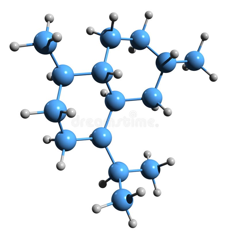 3D Image of Cadinene Skeletal Formula Stock Illustration - Illustration ...