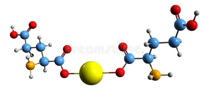 3D Image of Calcium Diglutamate Skeletal Formula Stock Illustration ...