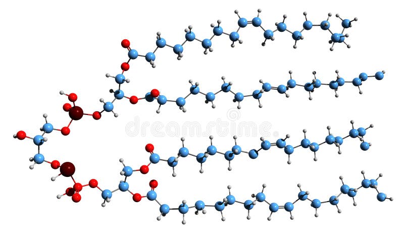 3D Image of Cardiolipin Skeletal Formula Stock Illustration ...
