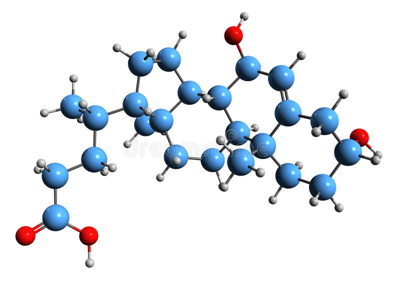 3D Image of Chenodeoxycholic Acid Skeletal Formula Stock Illustration ...
