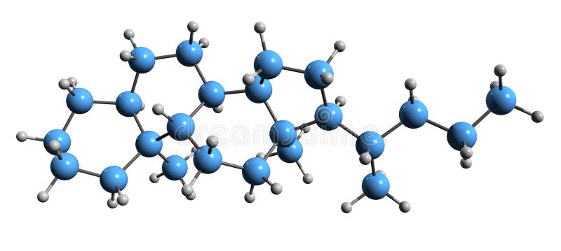 3D Image of Cholane Skeletal Formula Stock Illustration - Illustration ...